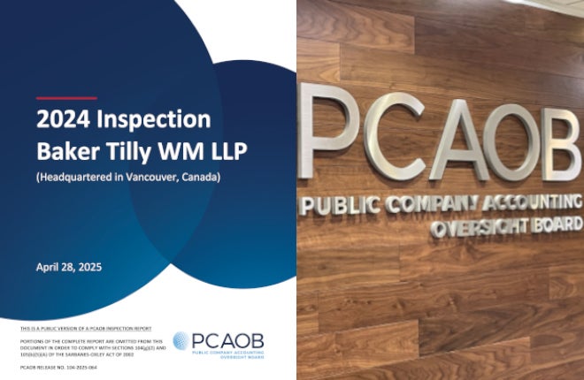 US audit watchdog reports deficiencies in 2024 audit by Baker Tilly WM LLP