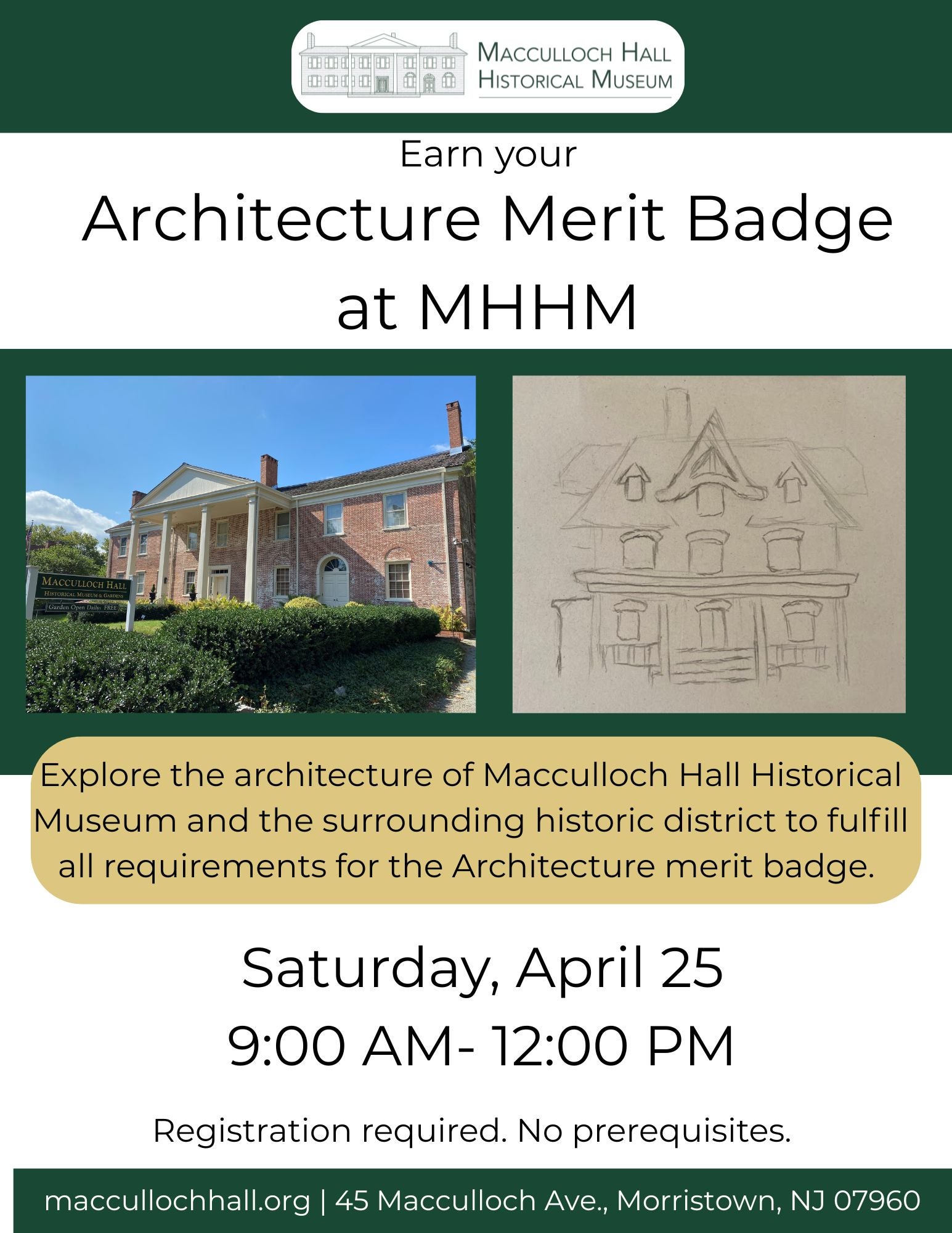 Architecture Merit Badge Program at Macculloch Hall Historical Museum ...