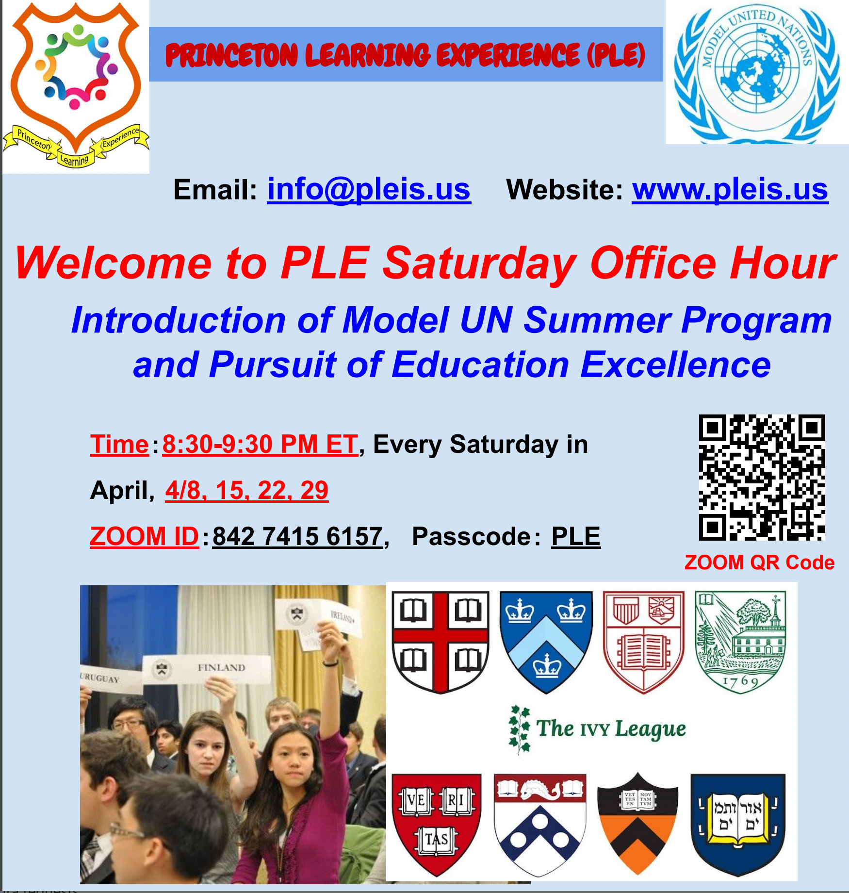 Princeton Learning Experience - Introduction of Model UN Summer Program ...