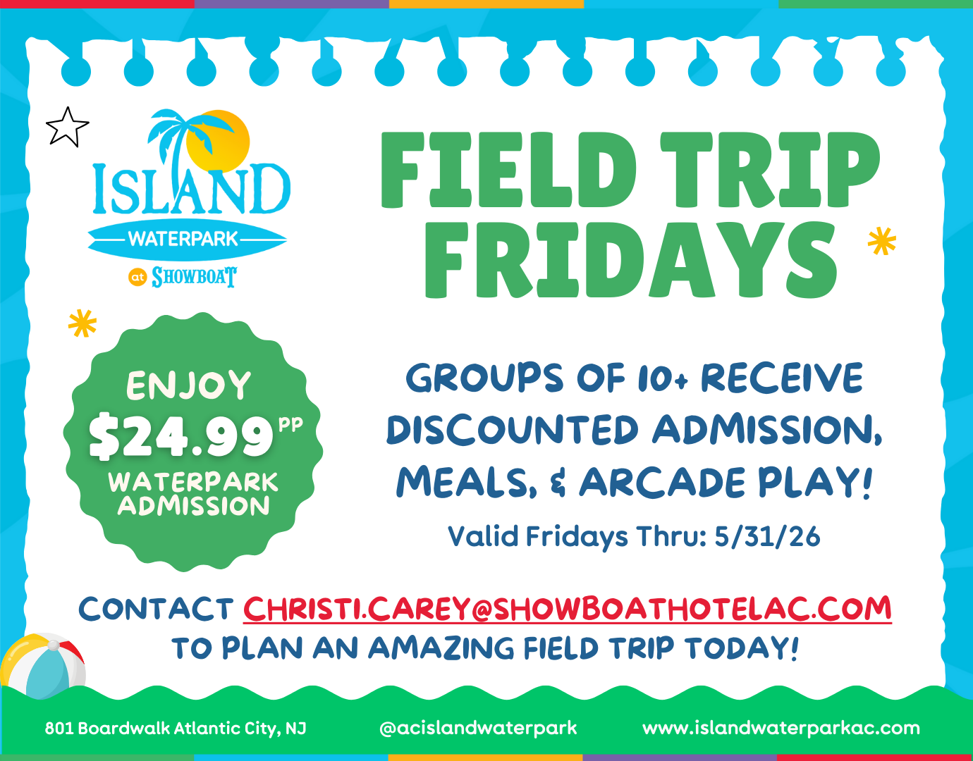 Friday Field Trips at Island Water Park AC | NJ Kids