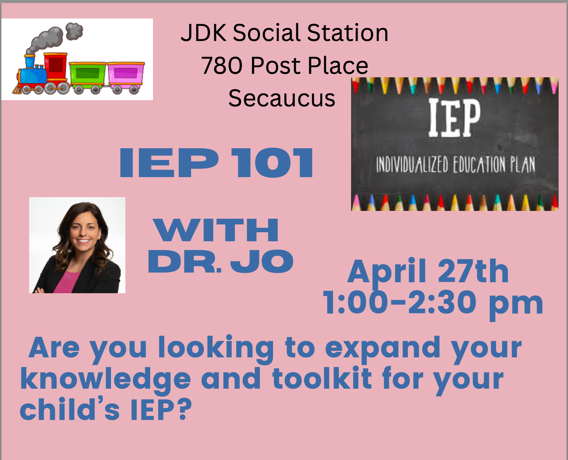 IEP Training for Parents at JDK Social Station | NJ Kids