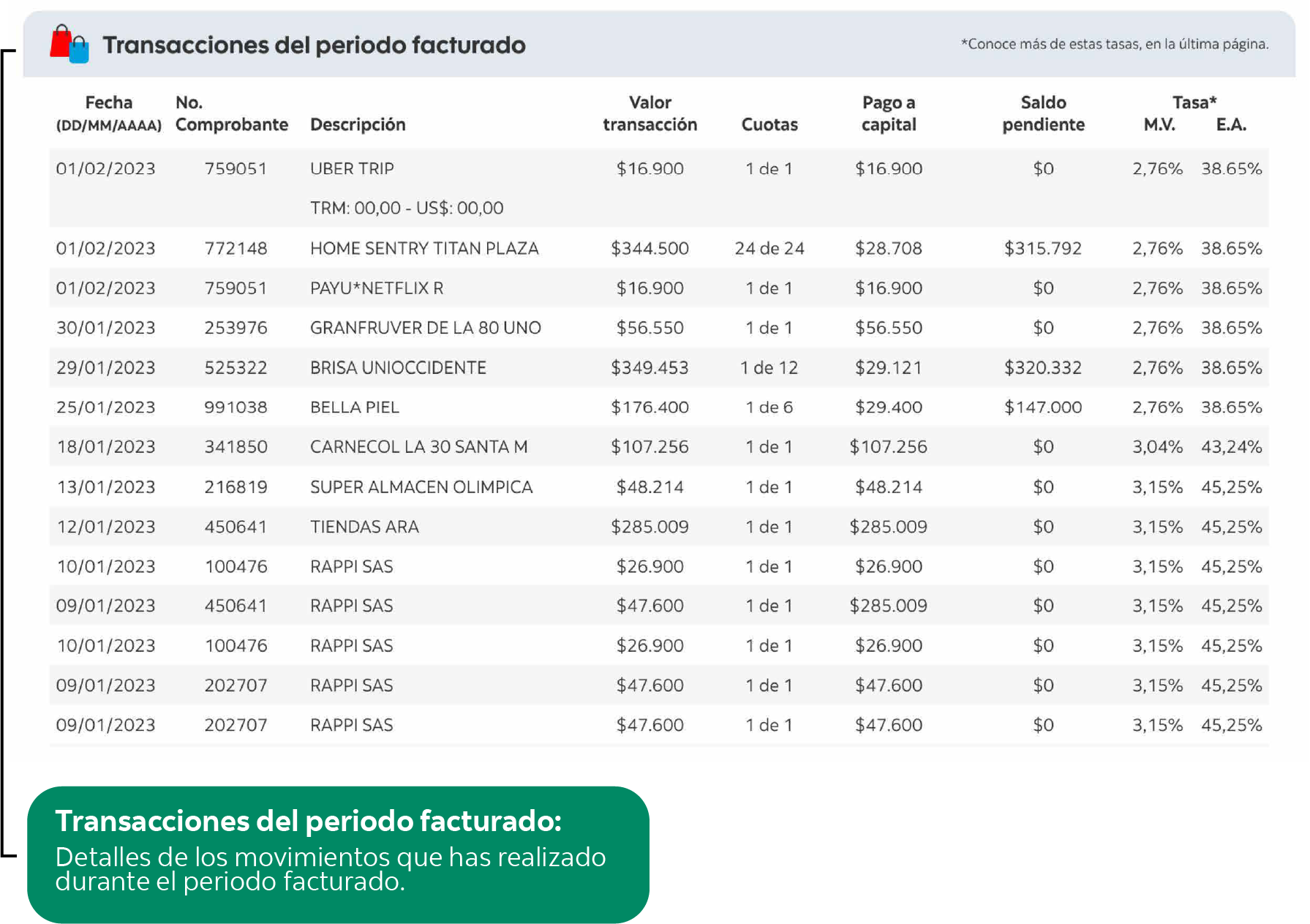 Conozca el Extracto de Tarjetas de Crédito