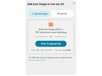 What file/image format can I upload?