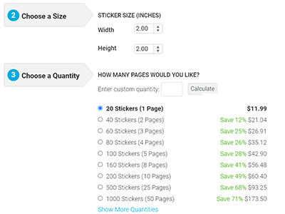 How many stickers are on a sheet?