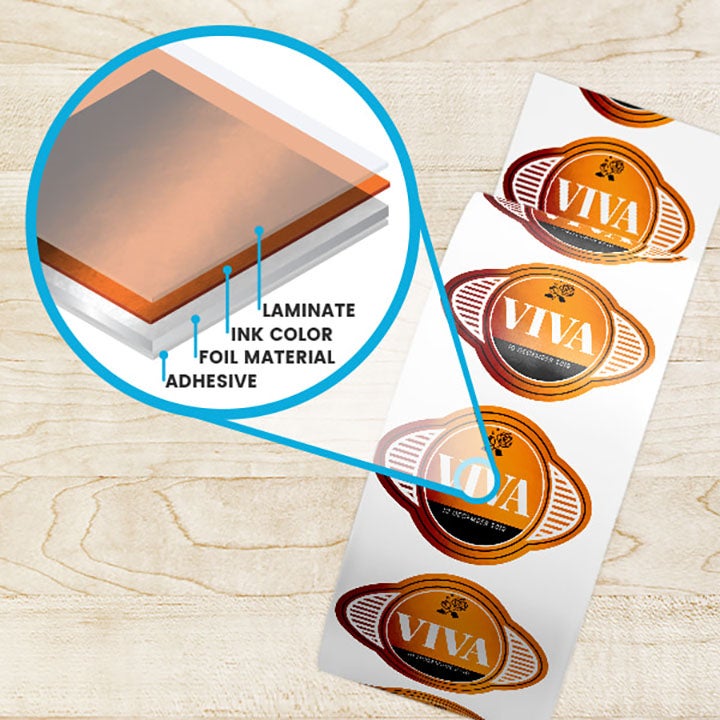 Custom Gold Foil Labels | Durable & Easy To Apply