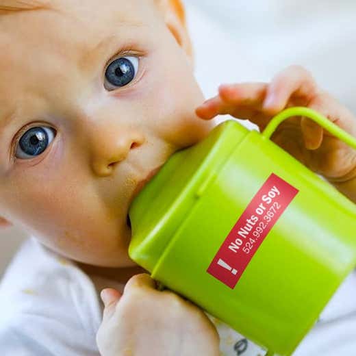 Custom Allergy Labels: Food Allergy Warning Labels for Kids | StickerYou