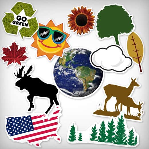 Custom Earth & Land Stickers | The Best Quality