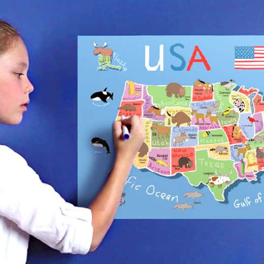 USA Map Wall Decals | StickerYou Products