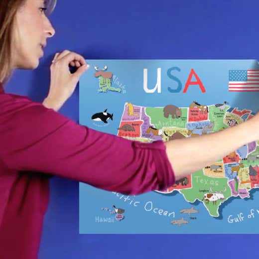 USA Map Wall Decals | StickerYou Products