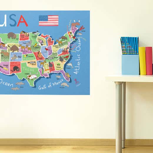 USA Map Wall Decals | StickerYou Products
