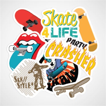 Skateboard Stickers: Order Custom Vinyl Sticker Designs Online
