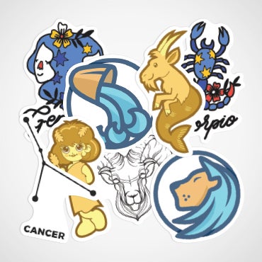 Zodiac Stickers: Order Custom Vinyl Zodiac Sticker Designs Online